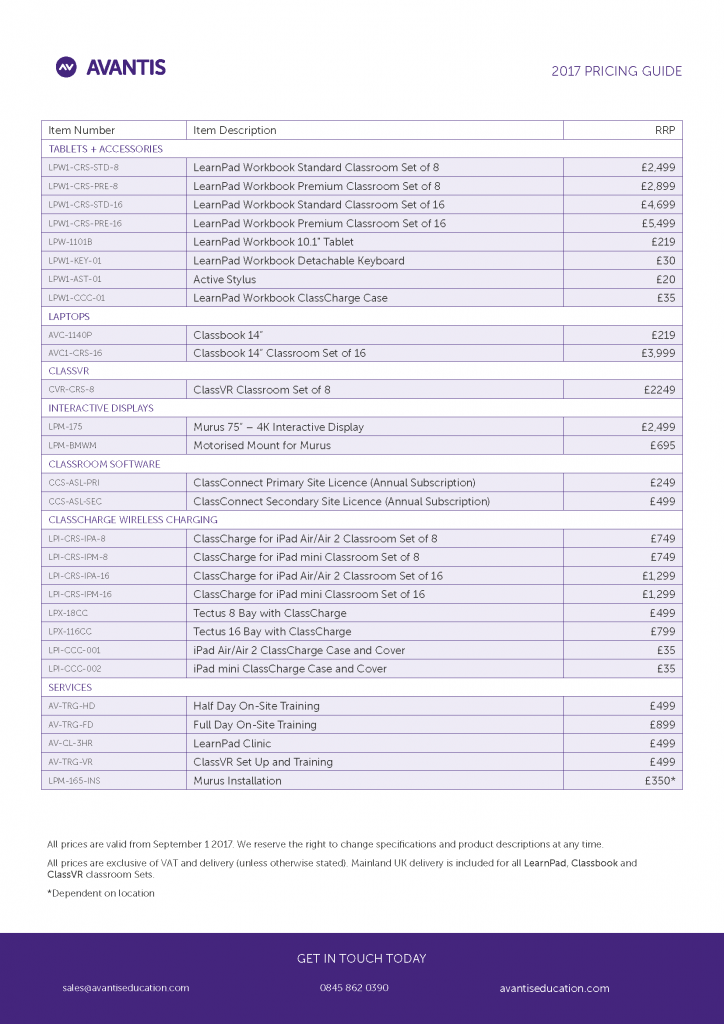 2017 Pricing Guide – LearnPad